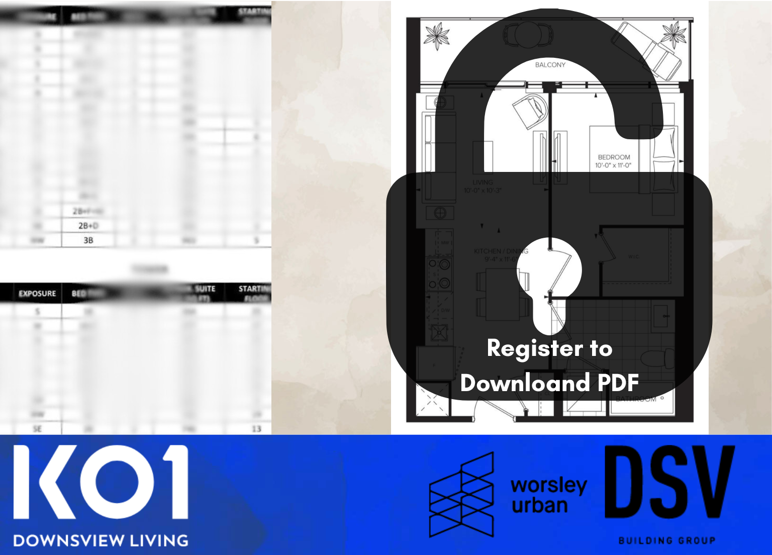 K01 Condos | Pricing & Floor Plans | Downsview Living